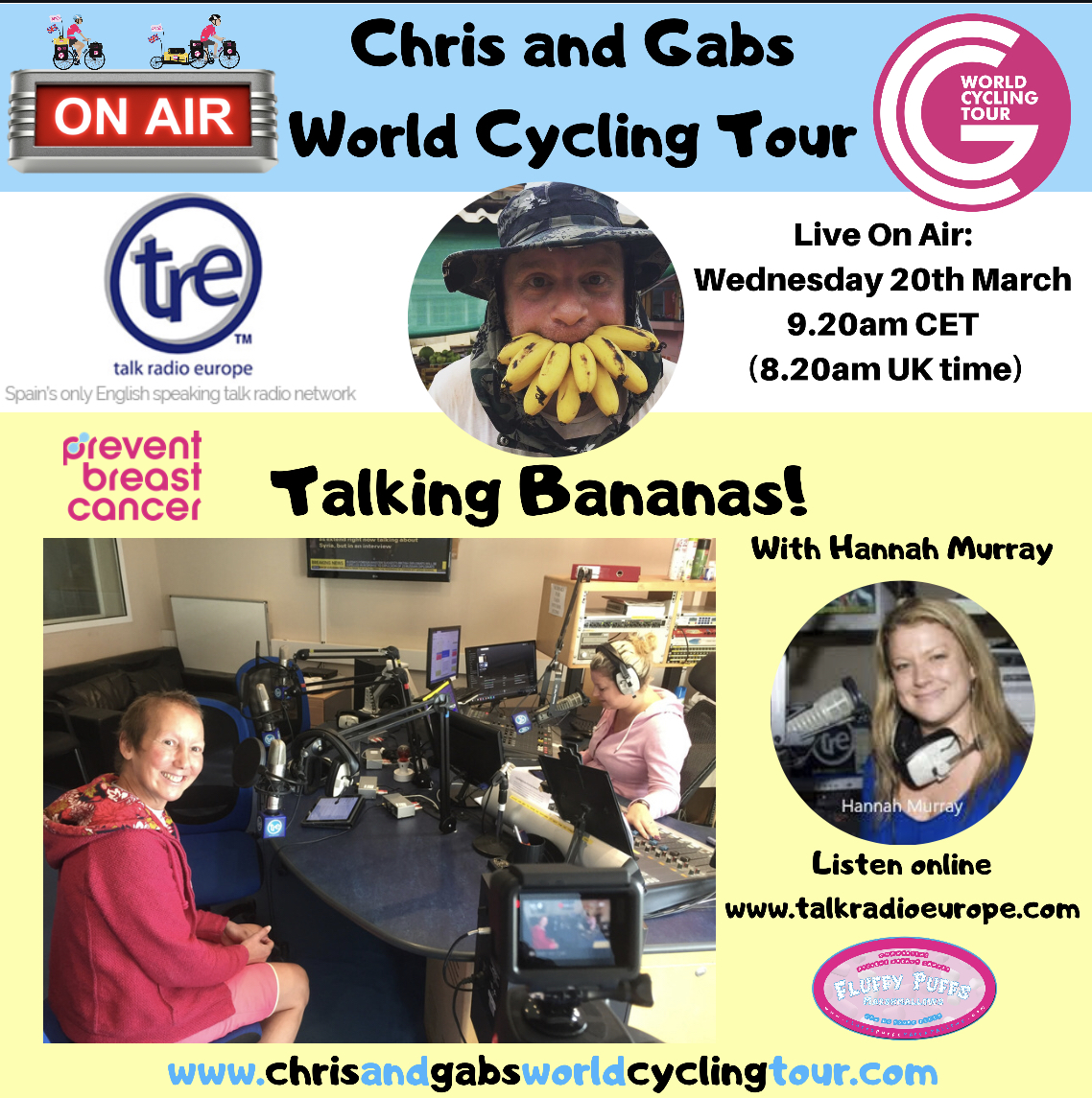 Talk Radio Europe – Chris and Gabs World Cycling Tour
